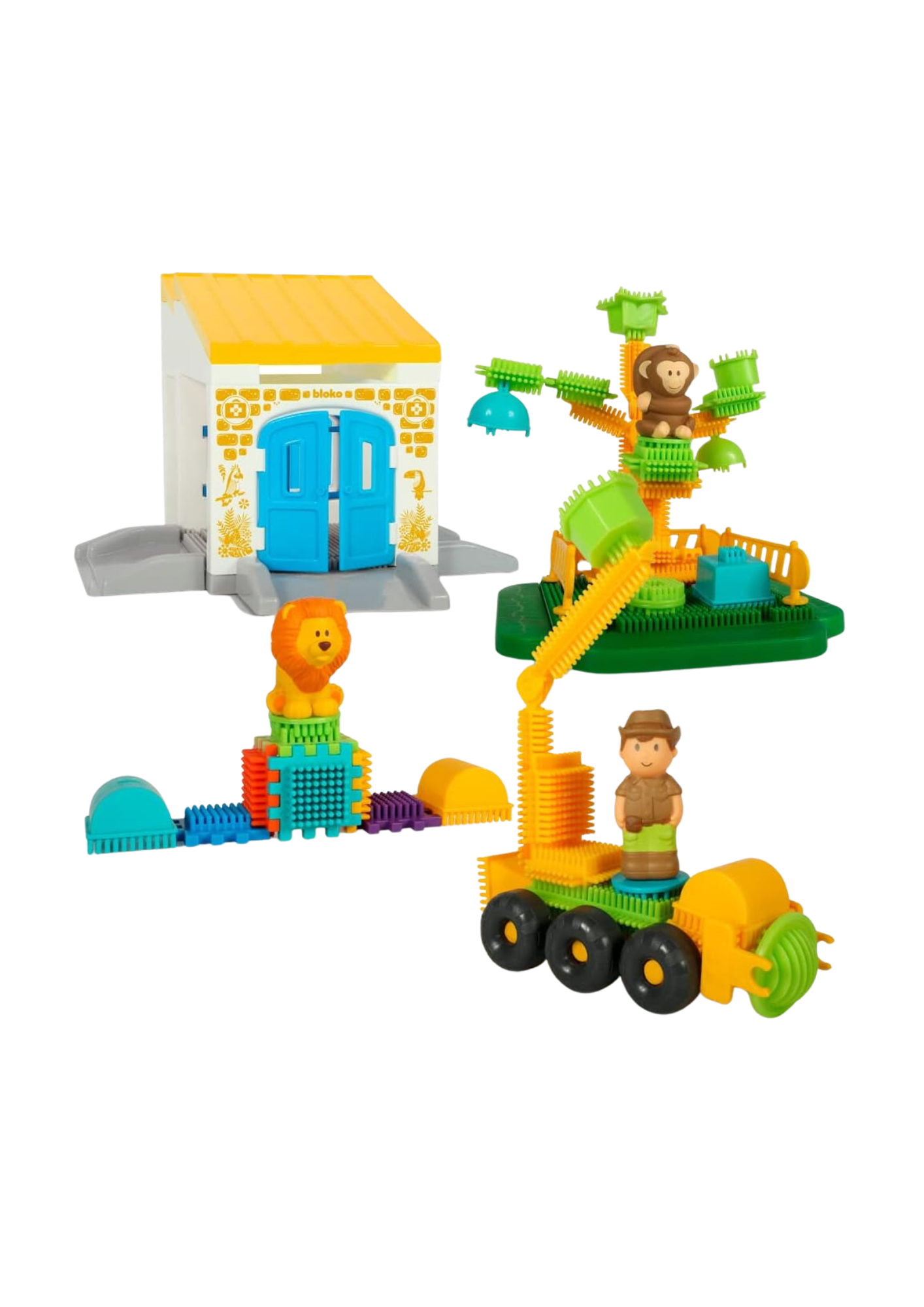 Coffret Bloko Jungle – 100 pcs – Bambino et Jouet.fr